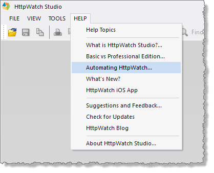 Automating HttpWatch